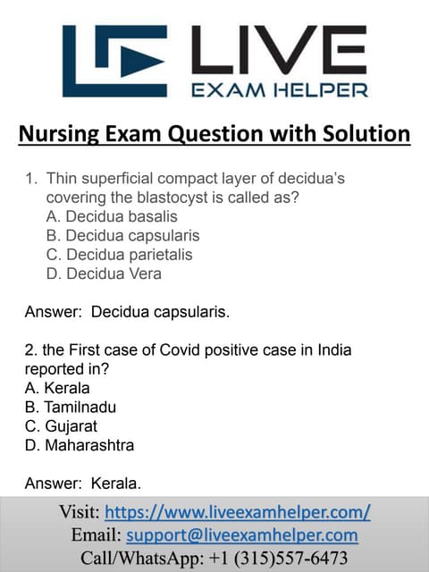 Live Exam Helper, Exam taker