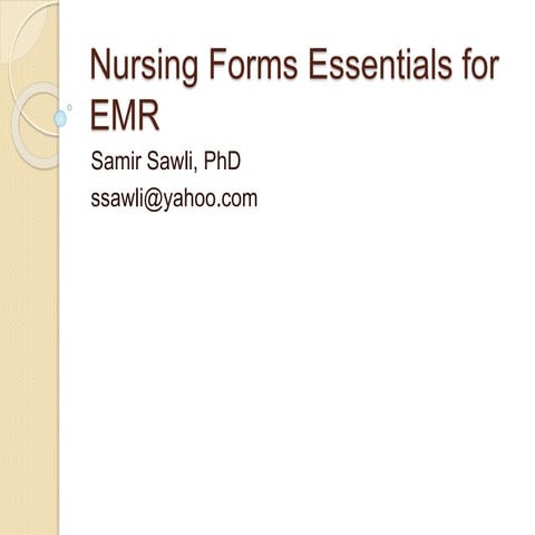 Electronic Nursing Documentation Forms Essentials | PPTX