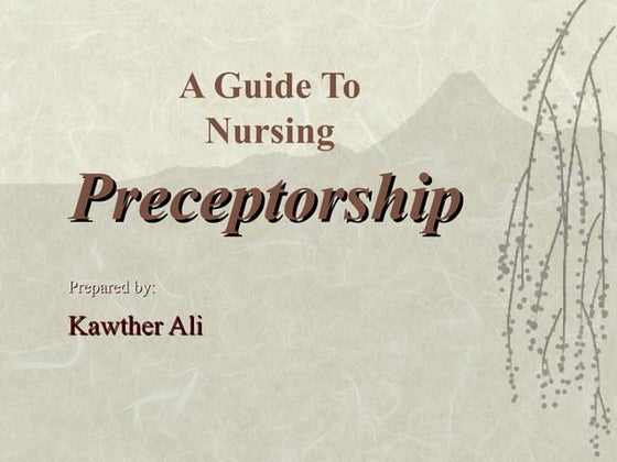 1. preceptorship overview | PPT