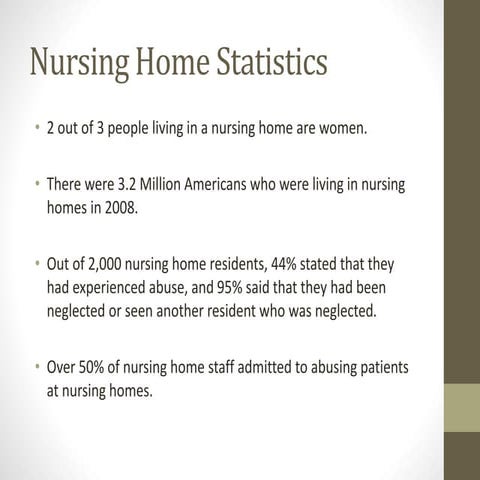 Nursing home Abuse statistics | PPTX