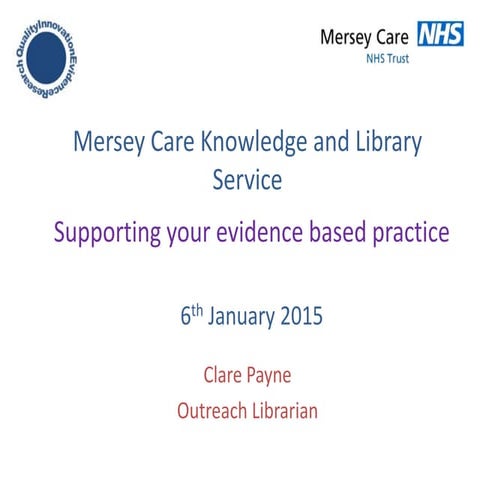 Interactive Nursing / Medical Student Induction for NHS Librarians | PPTX