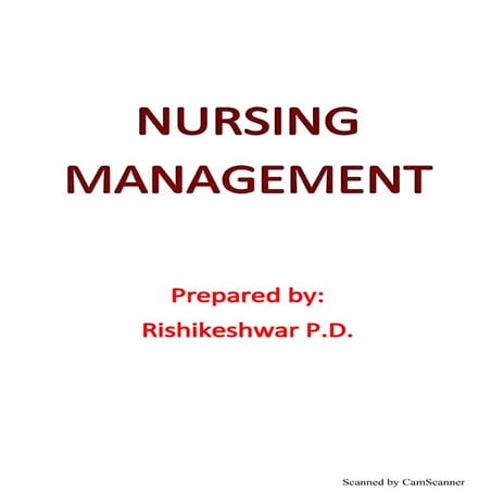 Nursing management | PDF