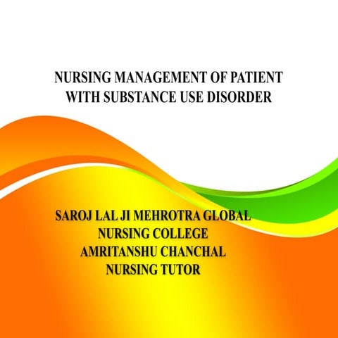 Substance use disorder | PPTX