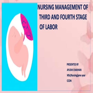 Management of third stage of labour | PPTX