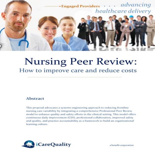 Nursing Peer Review to Improve Quality and Reduce Costs 2014 | PDF