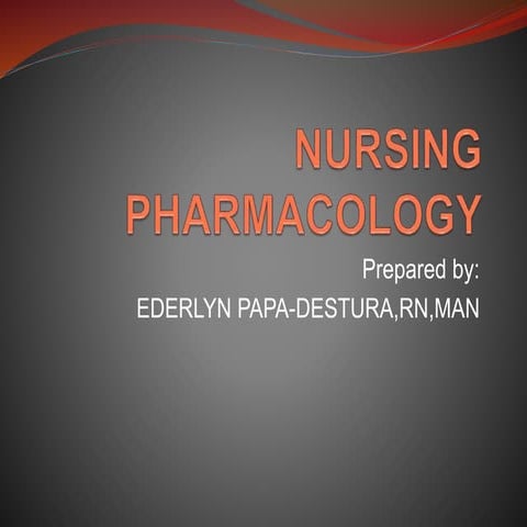 Nursing pharmacology | PPT