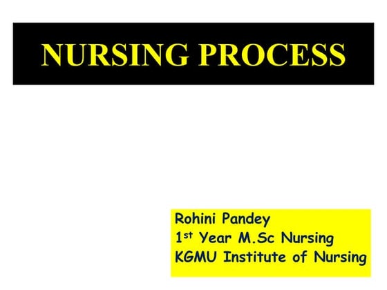 nursing process:Implementation and evaluation | PPTX