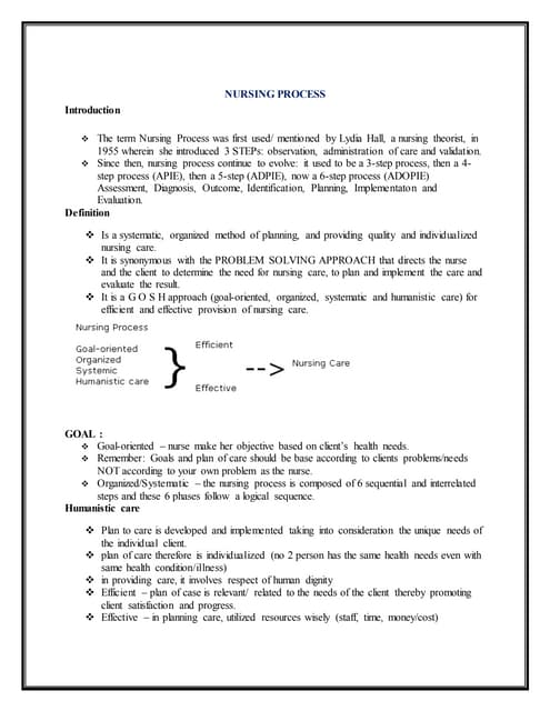 The Nursing Process | PDF