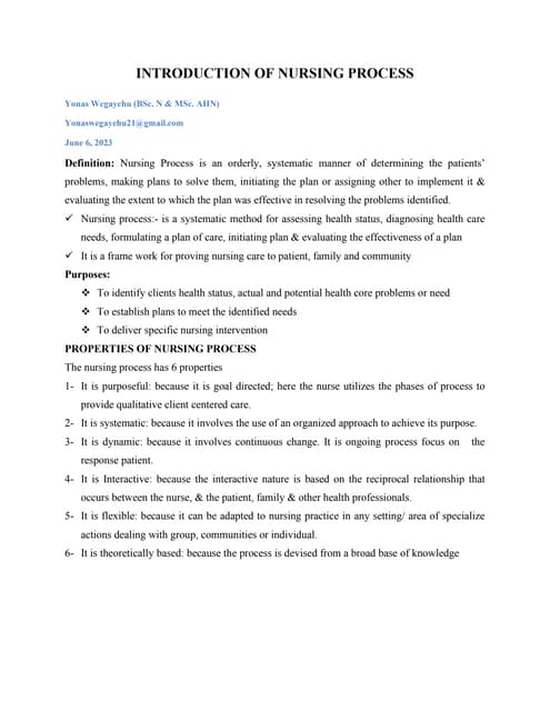 nursing process:Implementation and evaluation | PPTX