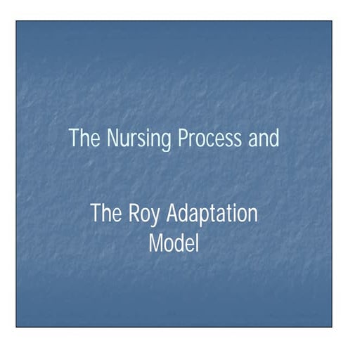 Roy's Adaptation Model | PPT