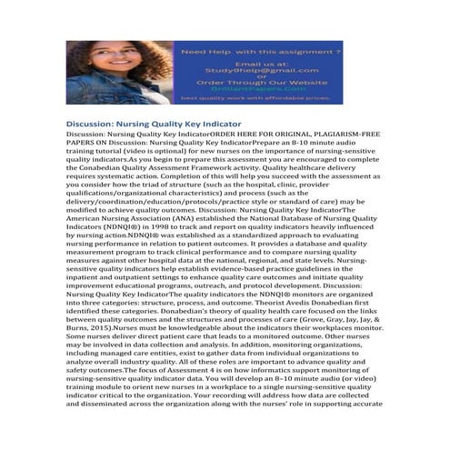 Nursing Quality Key Indicator.docx