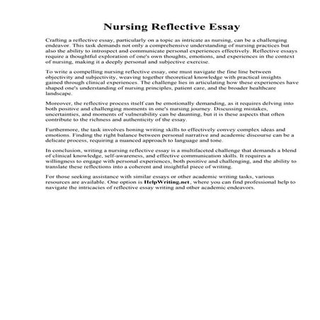 Nursing Reflective Essay. How to Start a Reflective Essay: 8 Tips For ...