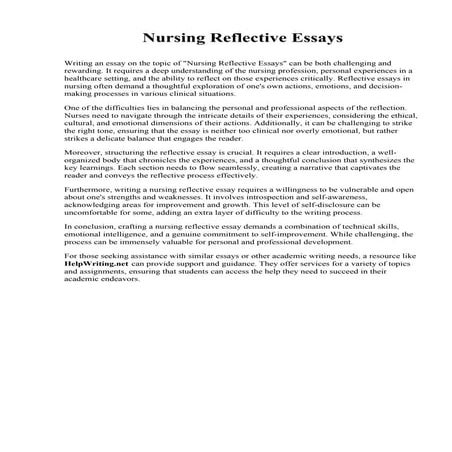 Nursing Reflective Essays.pdf