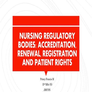 Nursing regulatory bodies | PPTX