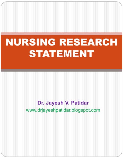 OBG Research | Obstetrical Gynecology | Problem statements | PPT