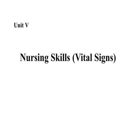 Vital Signs to improve our nursing skills and practices, as it is ...