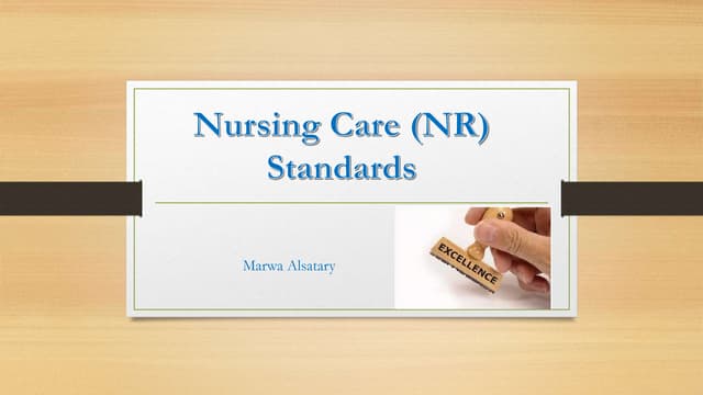 Cbahi Nursing standards | PPTX