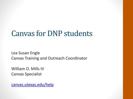 Canvas Intro for Grad Students | PPT