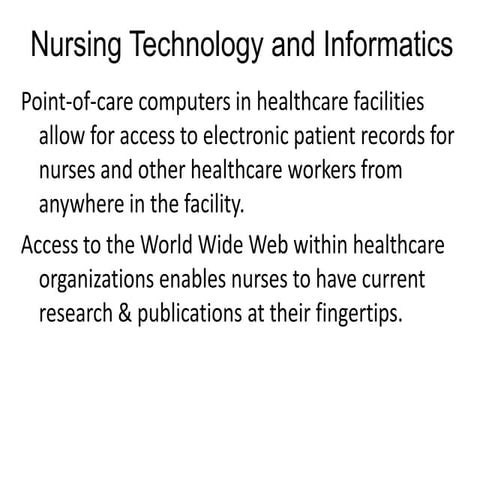 Nursing technology and informatics | PPTX