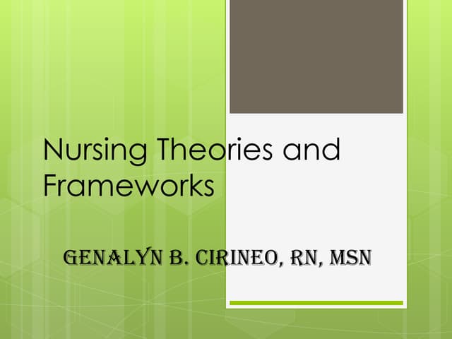 Nursings fundamental patterns of knowing | PPT