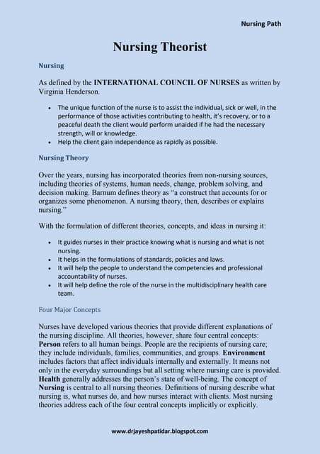 The Behavioral System Model - Dorothy.E.Johnson | PPTX
