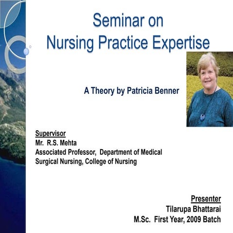 Nursing theory, expertise model | PPT