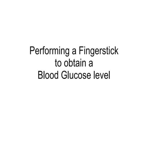 NursingWiki Fingerstick | PPT