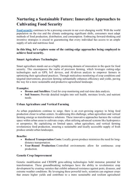 FoodTech 101: A beginner’s guide to the future of food | PDF