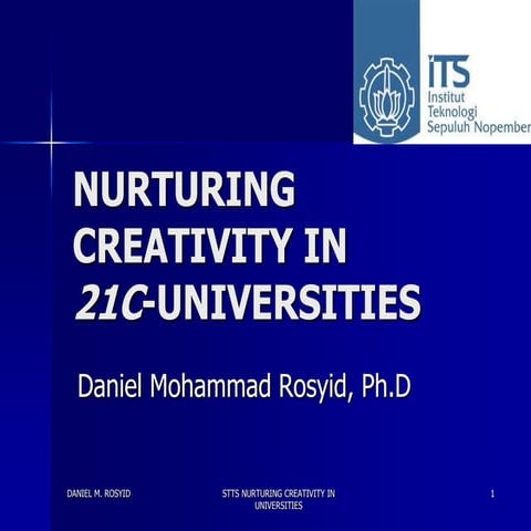 Nurturing creativity in universities | PPTX | Undergraduate Education | College Education