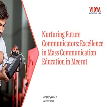 Nurturing Future Communicators Excellence in Mass Communication ...