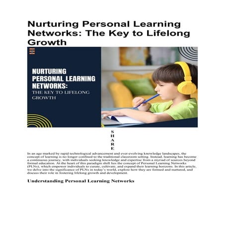 Nurturing Personal Learning Networks: The Key to Lifelong Growth | PDF