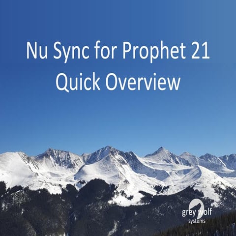 Nu Sync for Prophet 21 Overview | PPT