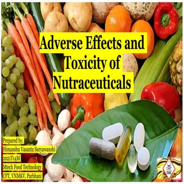 Adverse Effects and Toxicity of Nutraceuticals | PDF