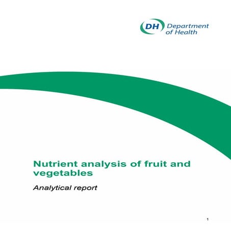Nutrient analysis of_fruit_and_vegetables analytical_report | PDF
