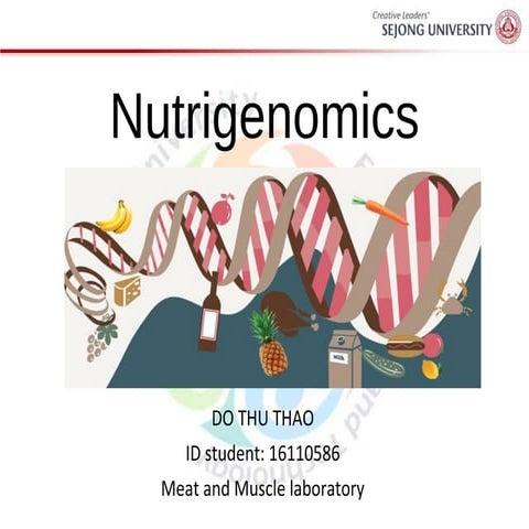 Nutrigenomics | PPT | Food Industry | Industries