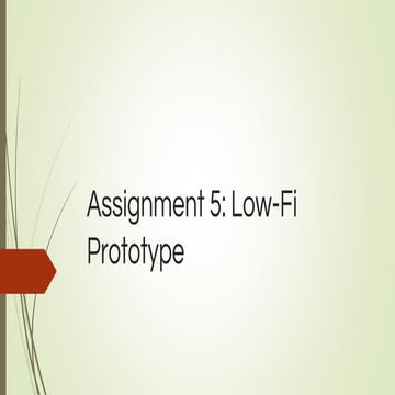 LowFi Prototyping | PDF