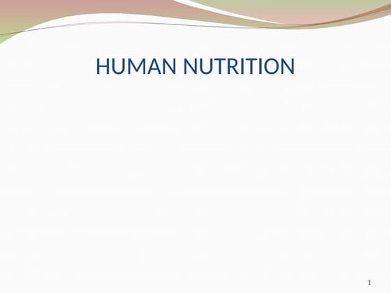 Essential Nutrients: Roles and Impacts on Human Health | PDF