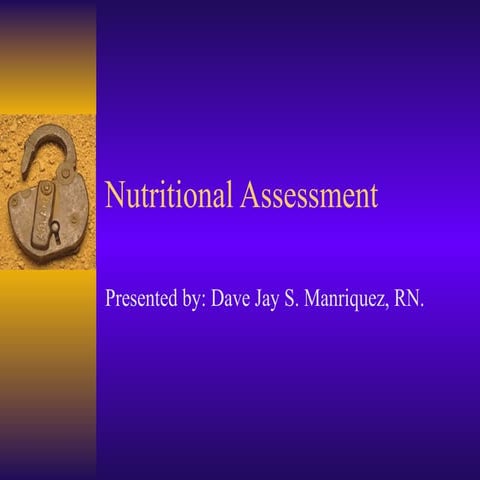 Nutritional Assessment | PPT