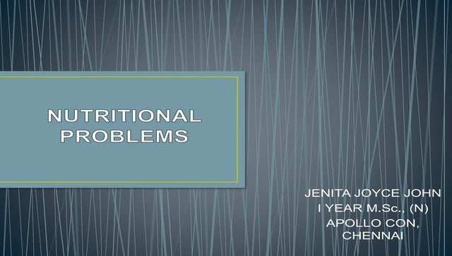 Childhood nutritional problems | PPT