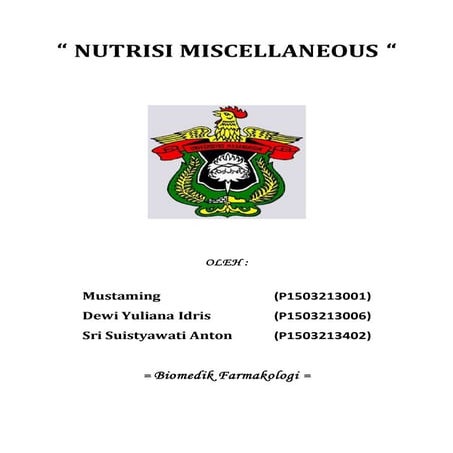 Nutrisi miscellaneous | PDF