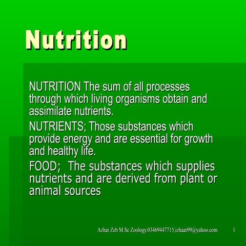 Nutrition | PPT
