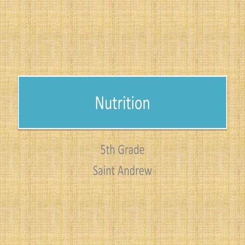 Nutrition | PPT