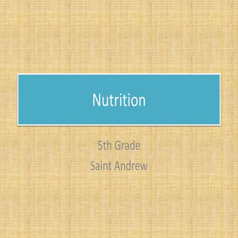 Nutrition | PPT