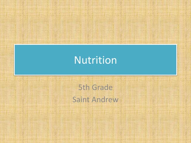 The 6 nutrients | PPT