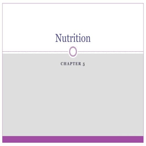 Nutrition - Chapter 5 | PPTX