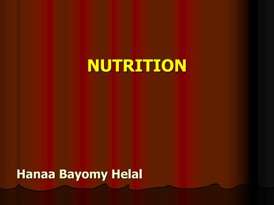 Basic tools in nutrition | PPT