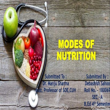 Modes of Nutrition | PPTX