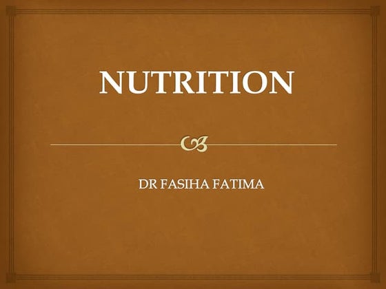 INTRODUCTION OF NUTRITION UNIT 1.pptx bsc nursing 2nd sem | PPTX