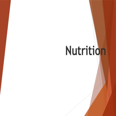 Nutrition And Malnutrition Lecture Pptx