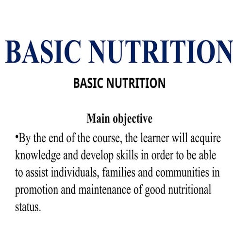 CLASSIFICATION OF BASIC NUTRIENTS LIKE MINERALS, VITAMINS | PPT